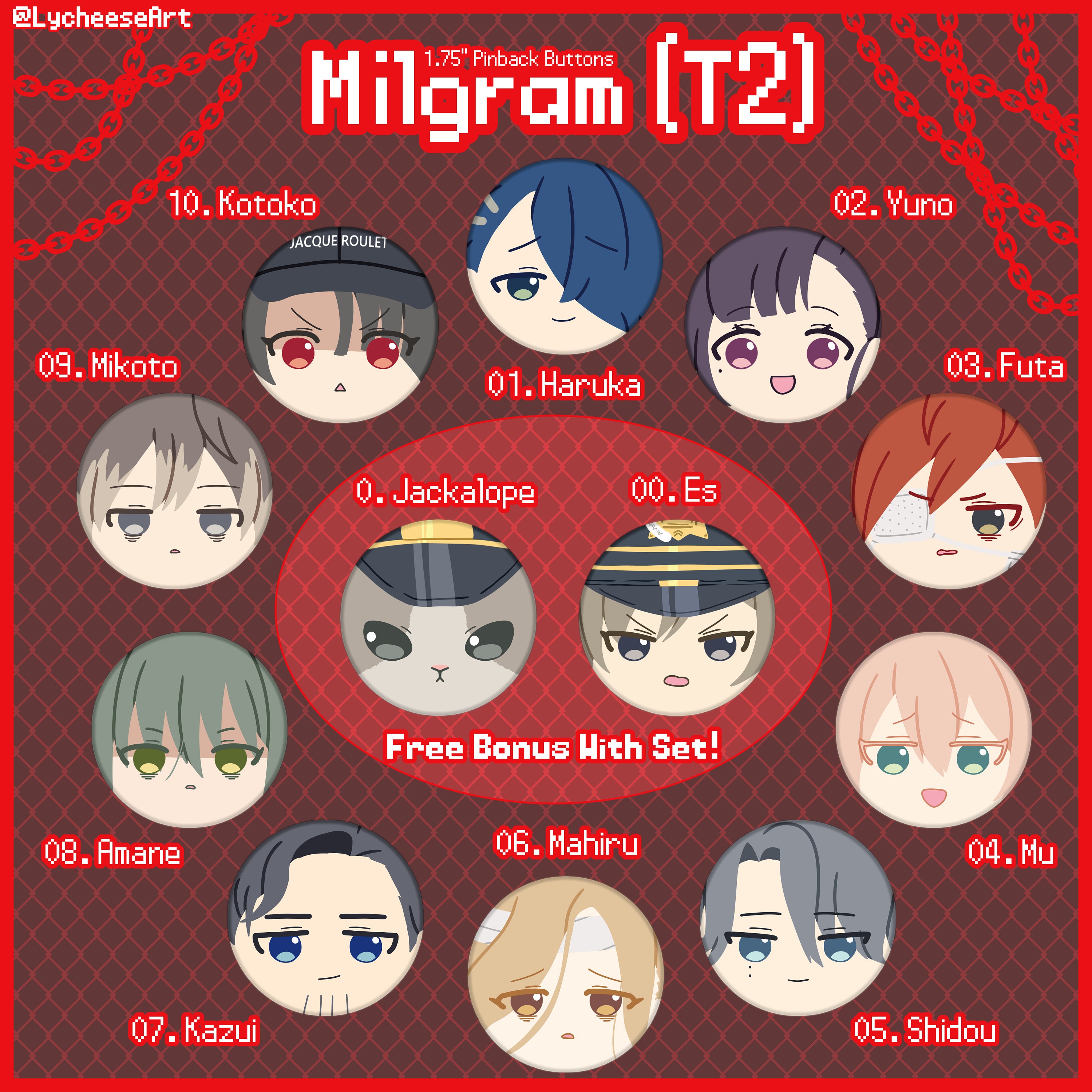 Milgram Chibi Button Pins 1.75 - Etsy