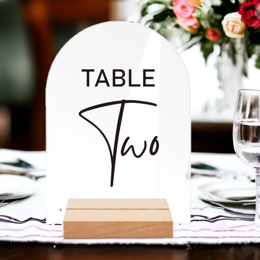 Custom Wedding Table Numbers, Wedding Table Numbers Signs, Acrylic ...