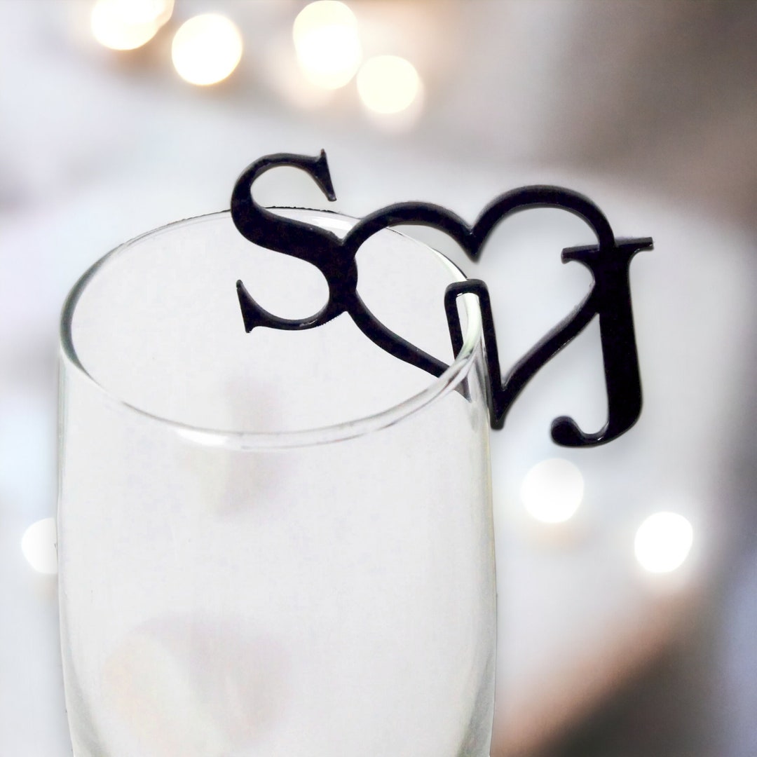 Personalized Wedding Drink Tags Initials, Personalized Drink Tags ...