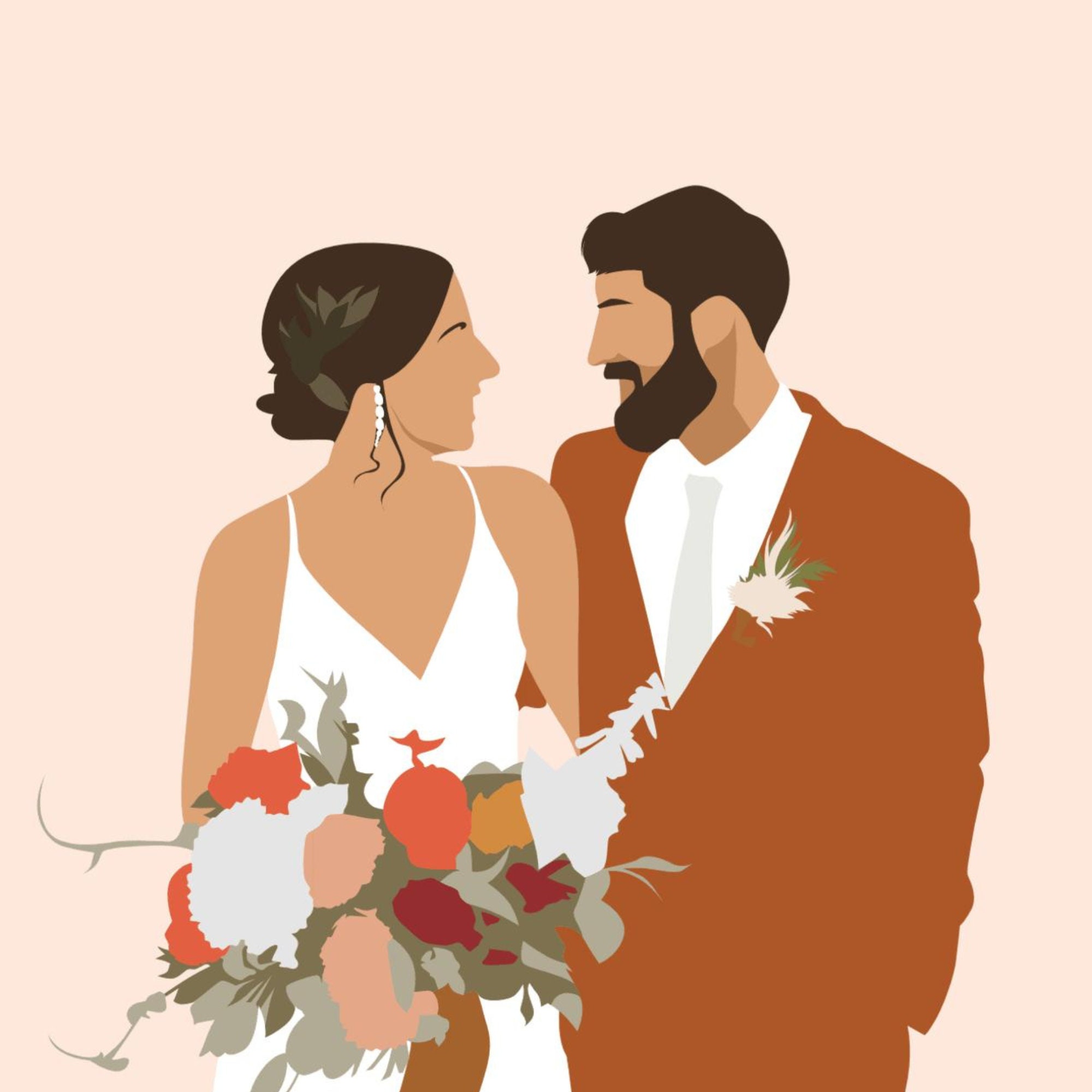 Custom Faceless Portrait Faceless Digital Portrait Couple Portrait ...