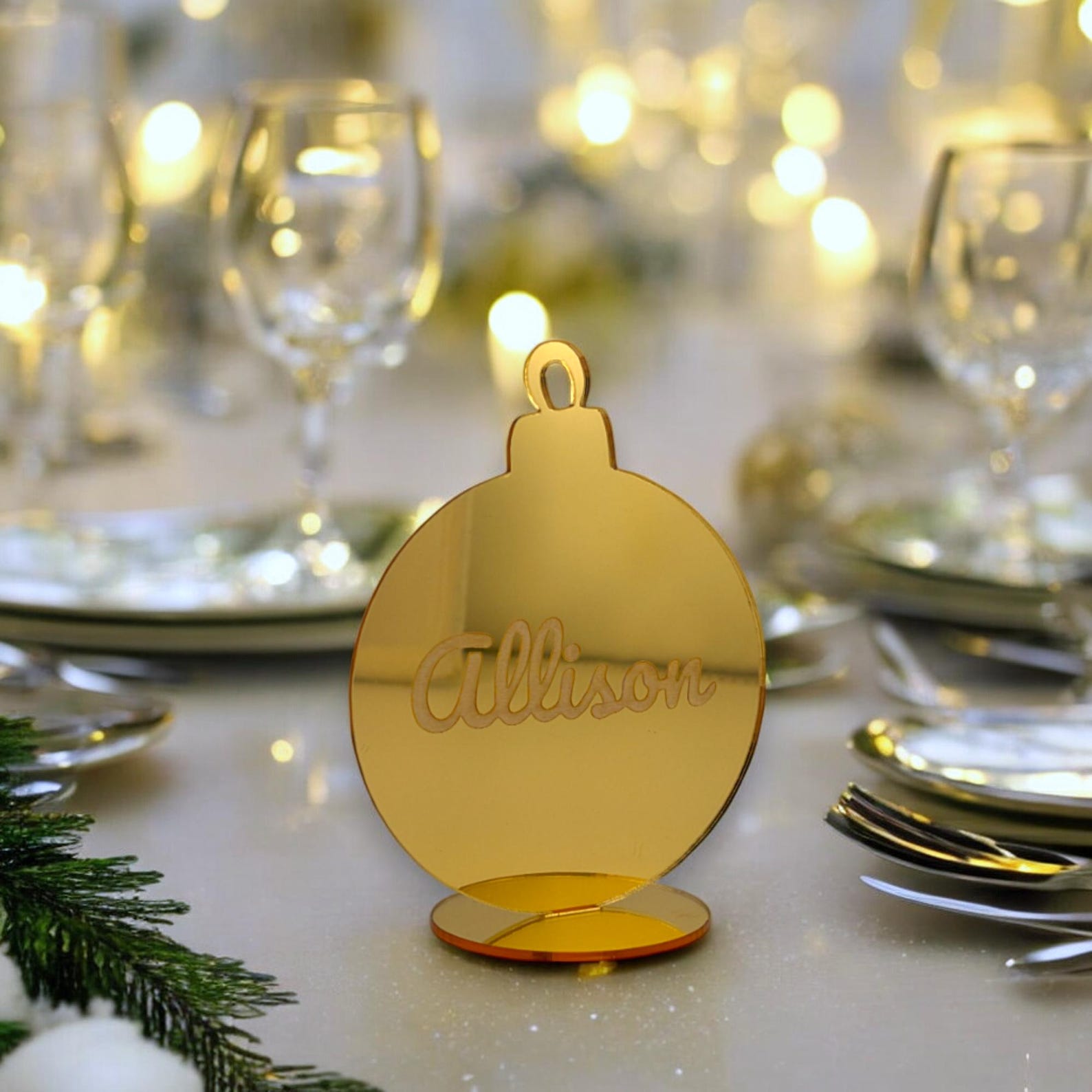 Custom Christmas Place Cards, Personalized Christmas Placecard - Etsy