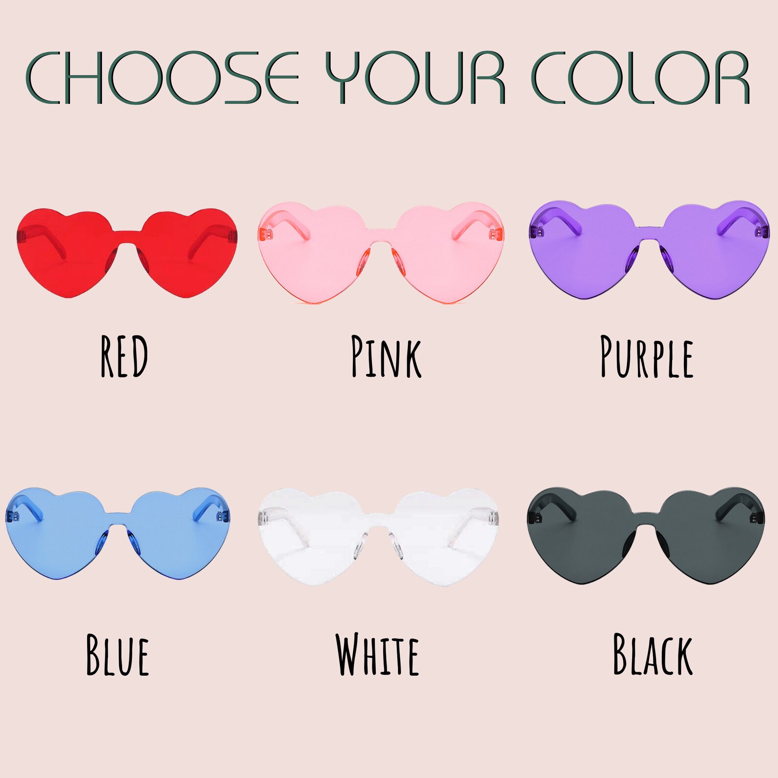 Bachelorette Heart Shaped Sunglasses Bachelorette Party - Etsy
