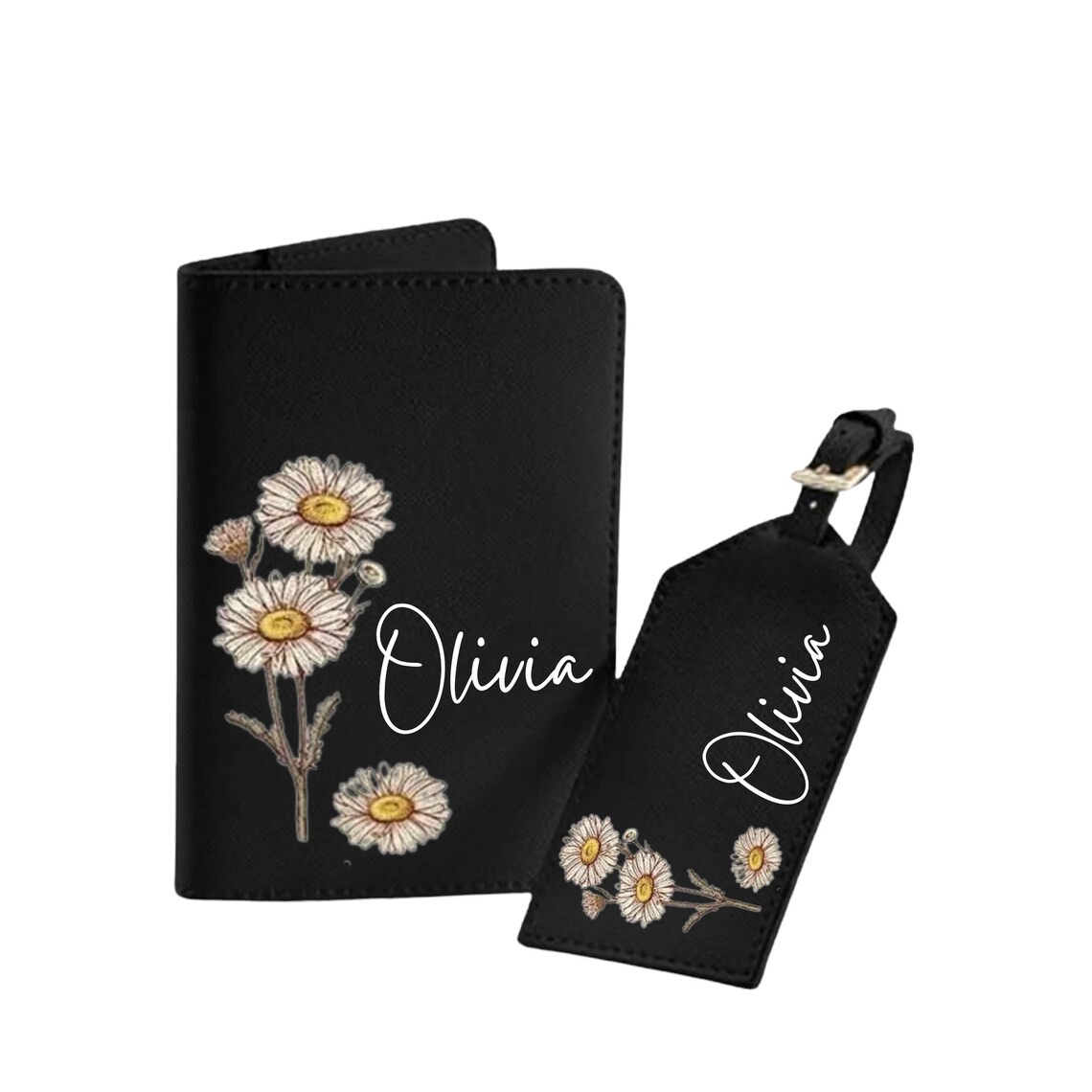 Personalized Birth Month Flower Passport Cover Birth Flower - Etsy