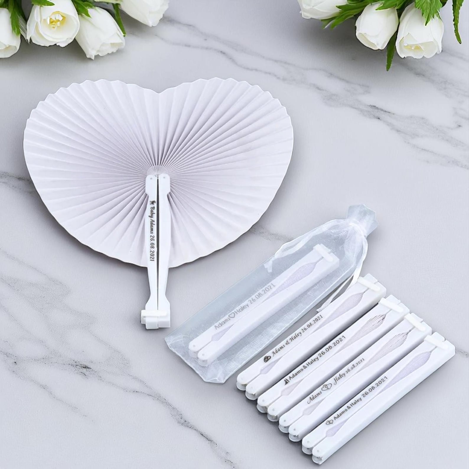 Custom Heart Shaped Fan, Custom Wedding Fans Bulk, Custom Wedding Fans ...