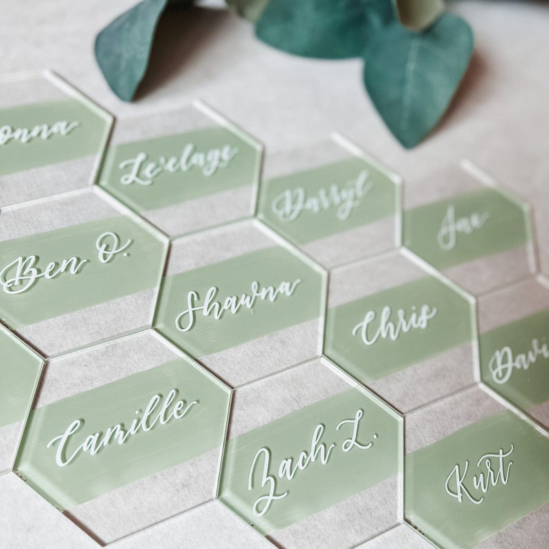 10pcs Pack Table Place Cards for Wedding Wedding Acrylic Place Cards ...