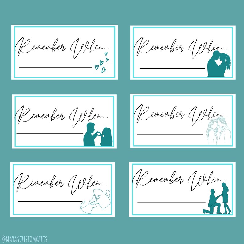 Remember When Letter Labels, DIY Romantic Gifts (digital Download) - Etsy