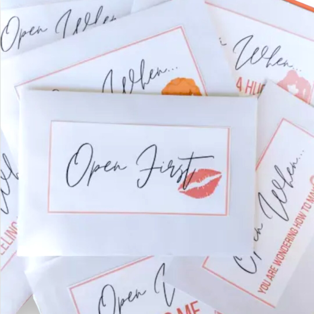Printable Open When Letter Labels | DIY Valentine's Gifts (PDF) - Etsy