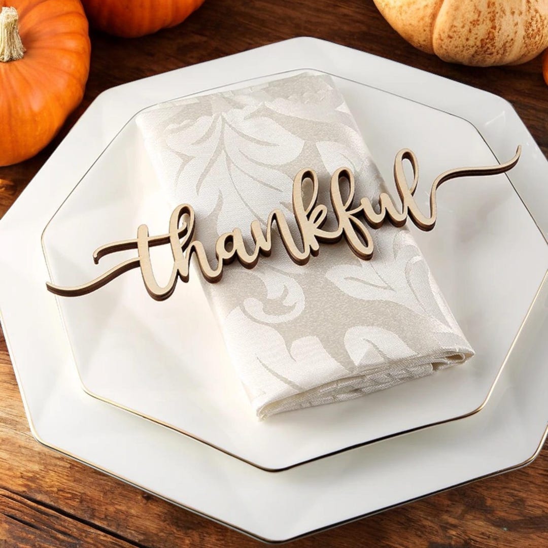 Thankful Place Cards, Custom Thanksgiving Place Cards, Blessed Place ...