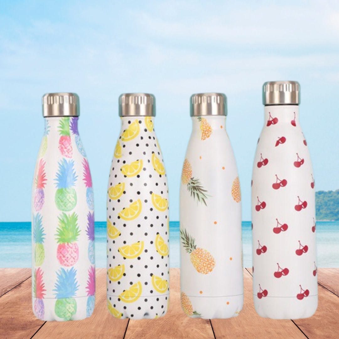 Summer Water Bottle, Stainless Steel Water Bottle, 17oz Water Bottle ...