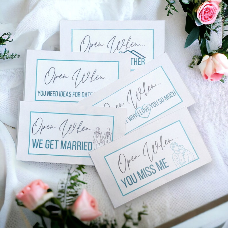 Open When Letters, Gay Couple Gift, DIY Valentine's Gifts - Etsy