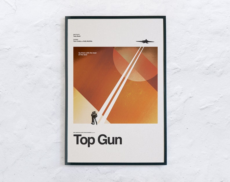 Top Gun Movie Poster Mid-century Inspired - Etsy