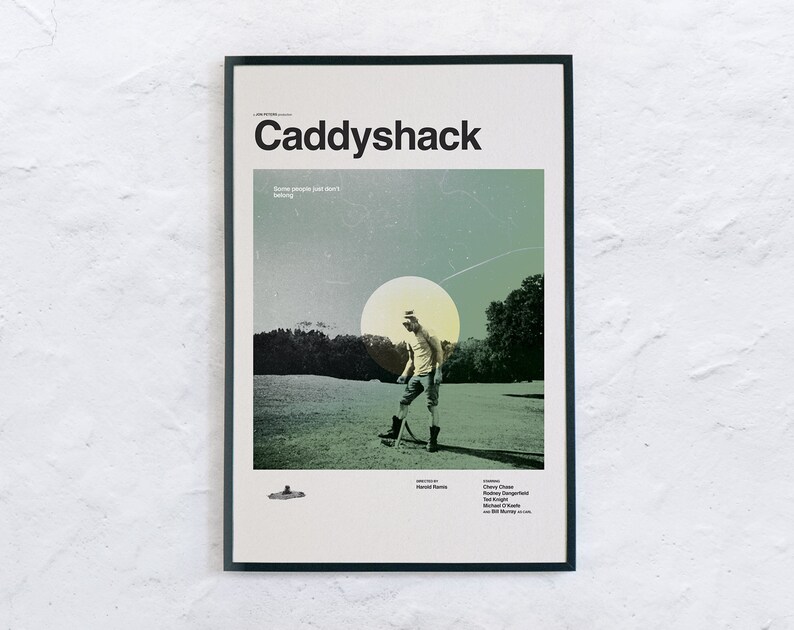 Caddyshack Movie Poster - Mid-century Inspired - Etsy