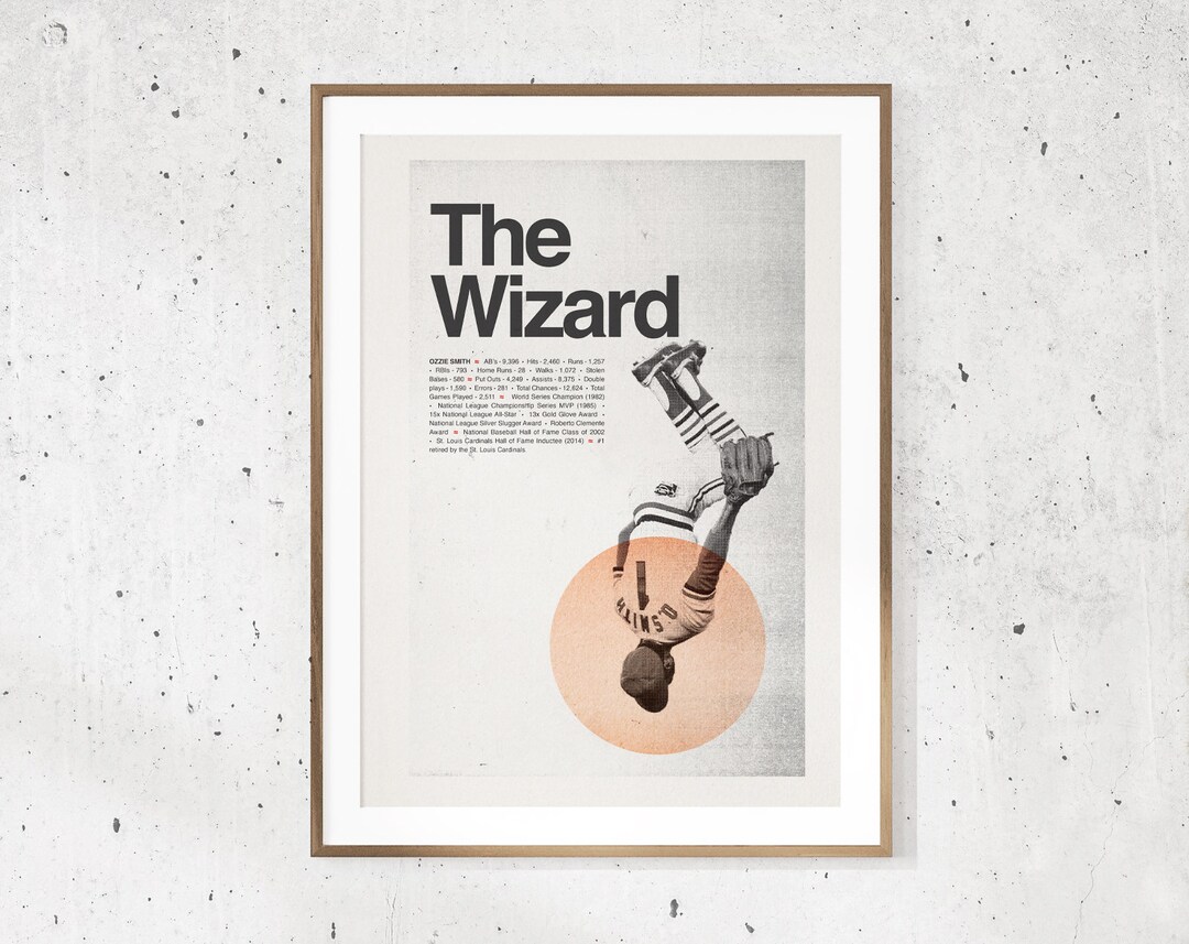 Mid-century Design - the Wizard - Ozzie Smith - Etsy