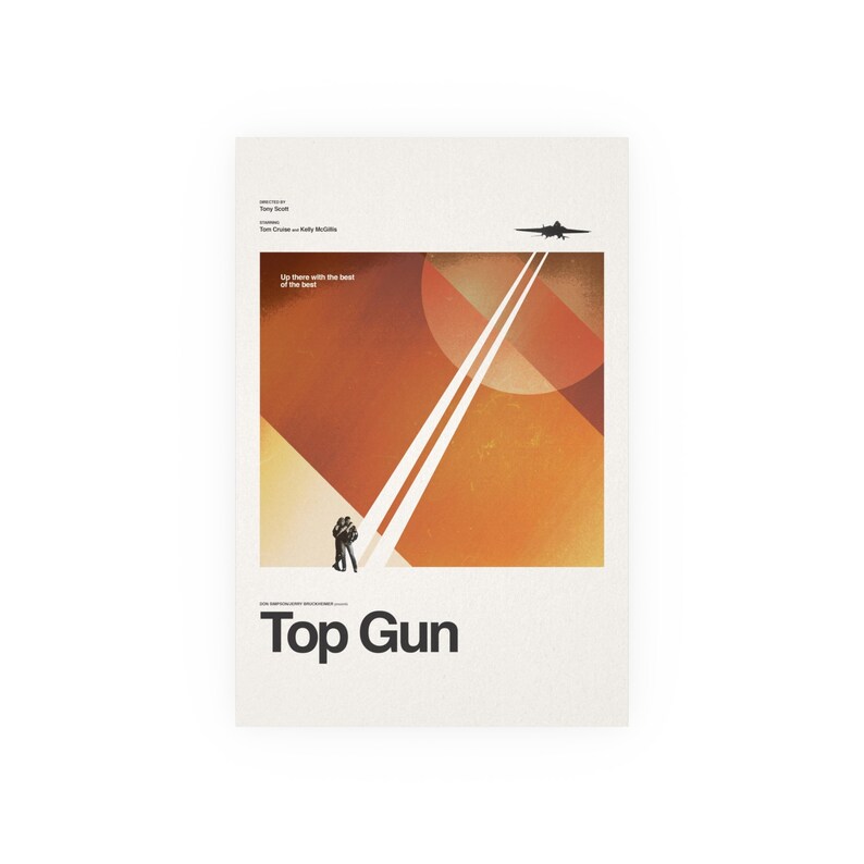 Top Gun Movie Poster Mid-century Inspired - Etsy