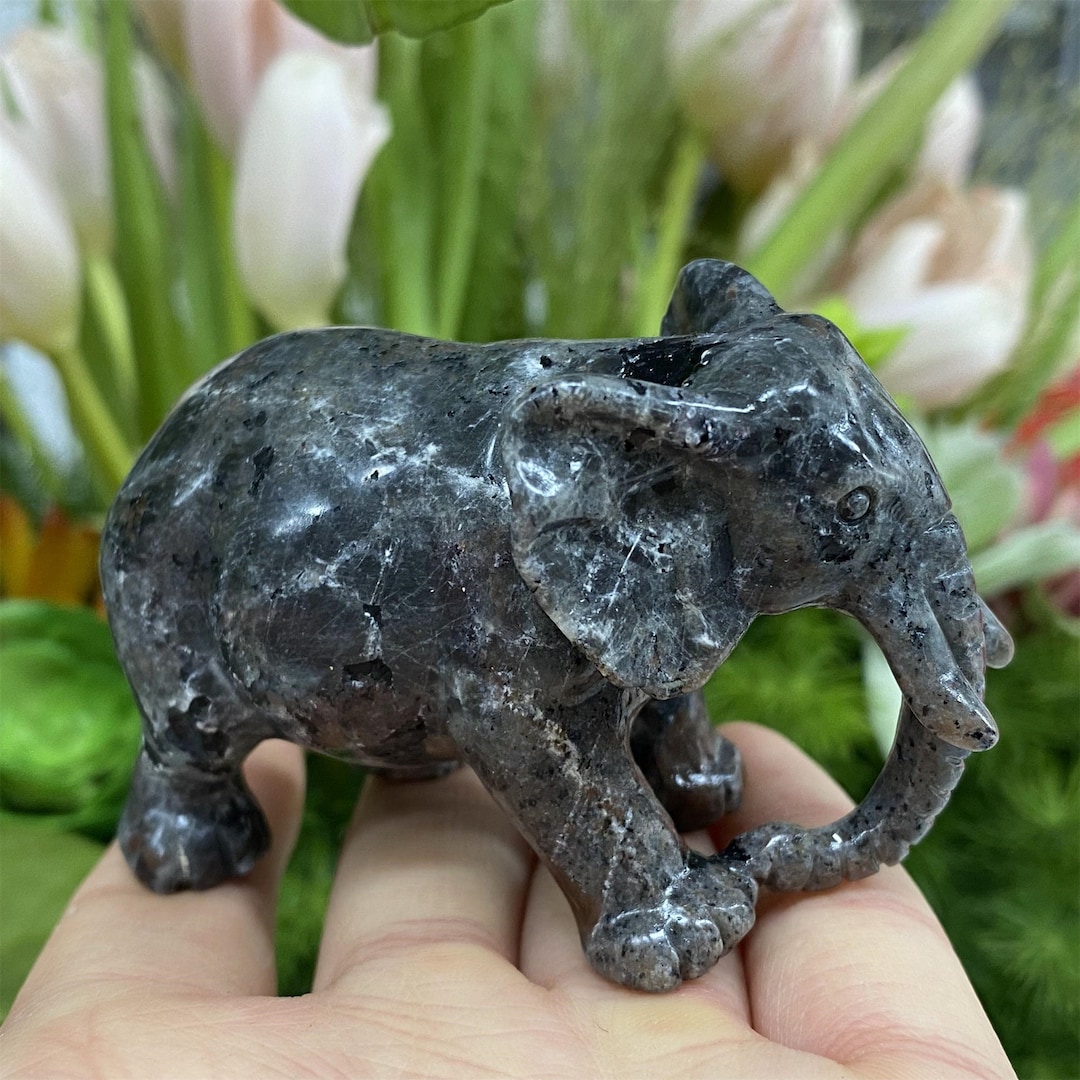 1PC Natural Yooperlite Elephant,quartz Crystal Elephant Carved ,crystal ...
