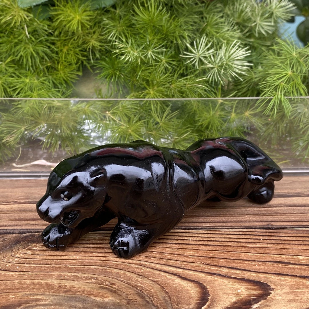 1PC 3 Natural Obsidian Leopard Carved,quartz Crystal Leopard,crystal ...