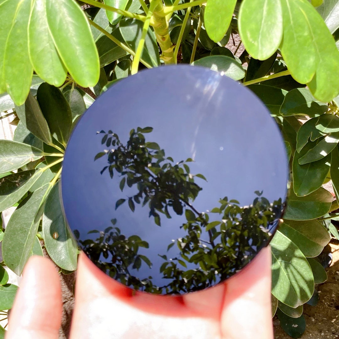 Crystal Scrying Mirror,obsidian Wafer,black Obsidian Mirror,crystal ...