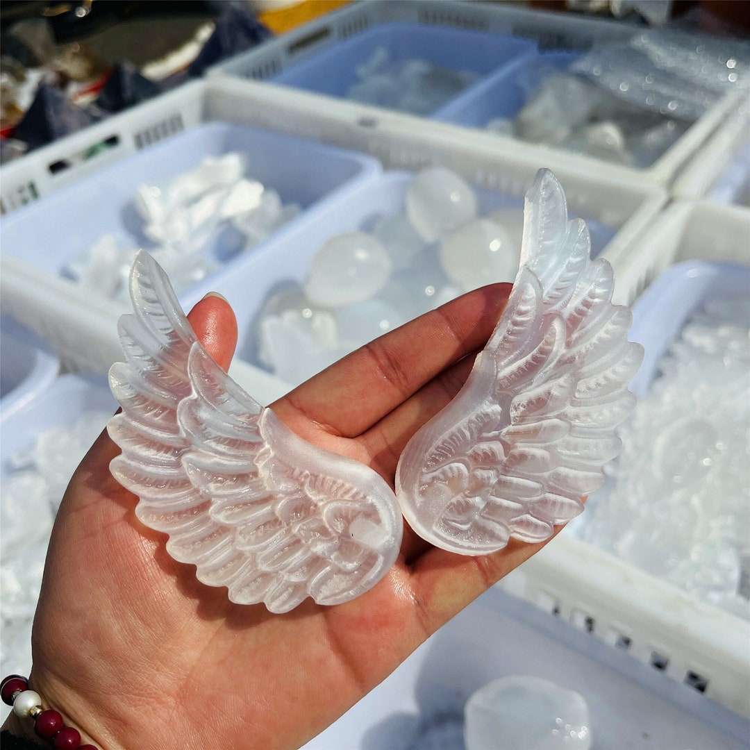 Natural Selenite Wing,quartz Crystal Wing,crystal Carving,mineral ...