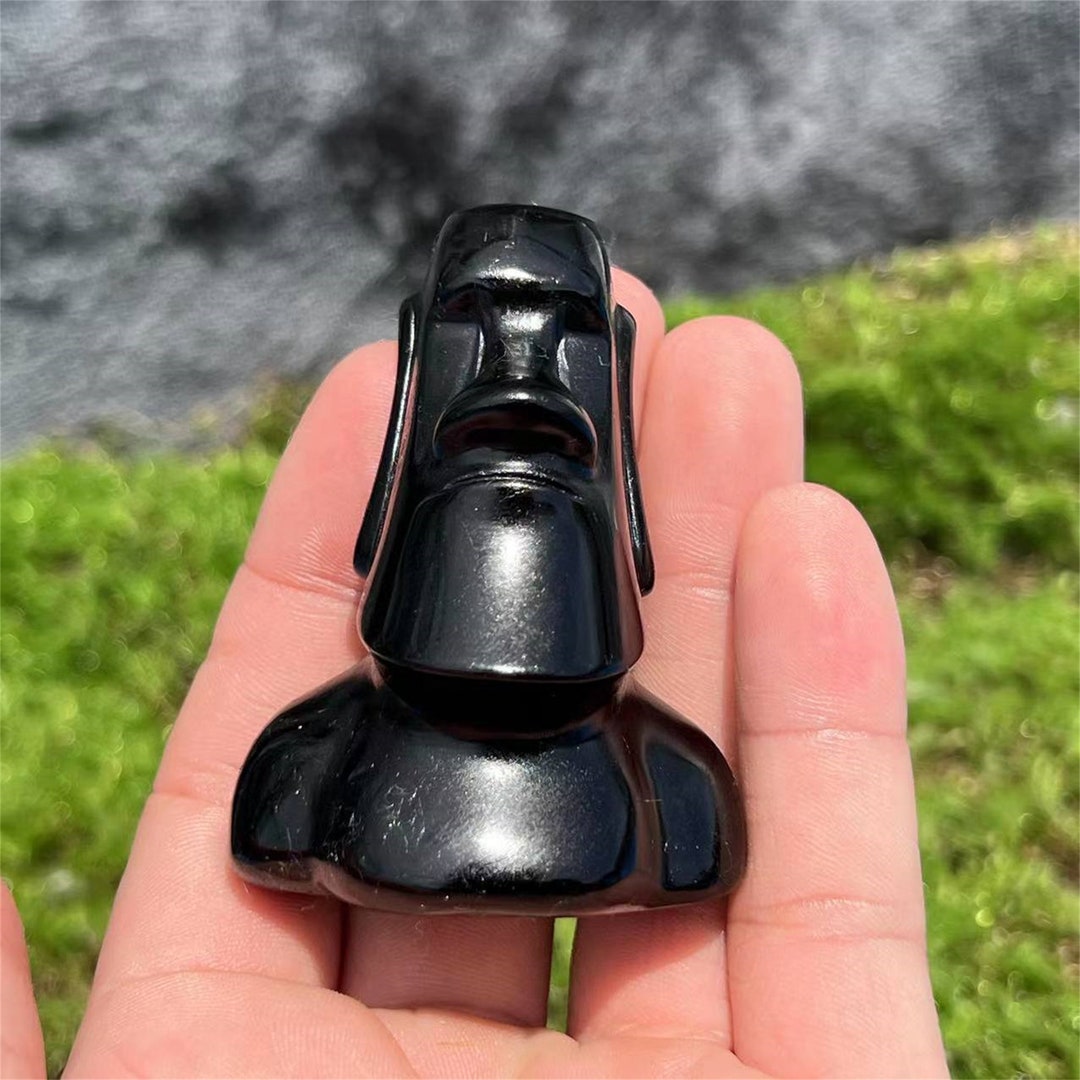 1PC Natural Moai Statues Carving,quartz Crystal ,crystal Carved,mineral ...