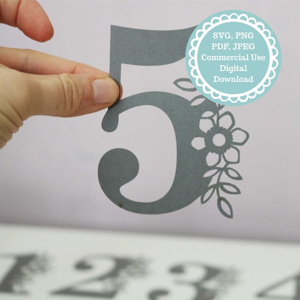 Table Number Cricut Template - Etsy Denmark