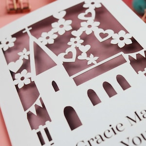 SVG Christening or Baptism Card Papercut Template, SVG File for Cricut ...