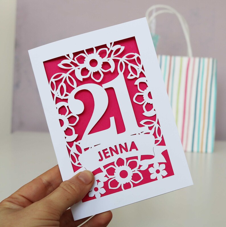 Cricut SVG Files for 21st Birthday Card - Etsy