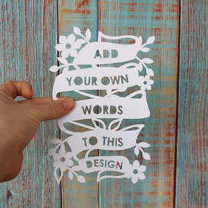 SVG PNG PDF Banner Papercut, Digital Download File for Laser, Hand ...