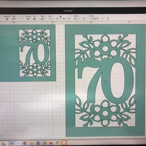 SVG PDF 70th Birthday Card Papercut Template, Age 70 Card SVG File for ...