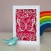 Papercut Butterfly Card SVG for Laser Cutting - Etsy