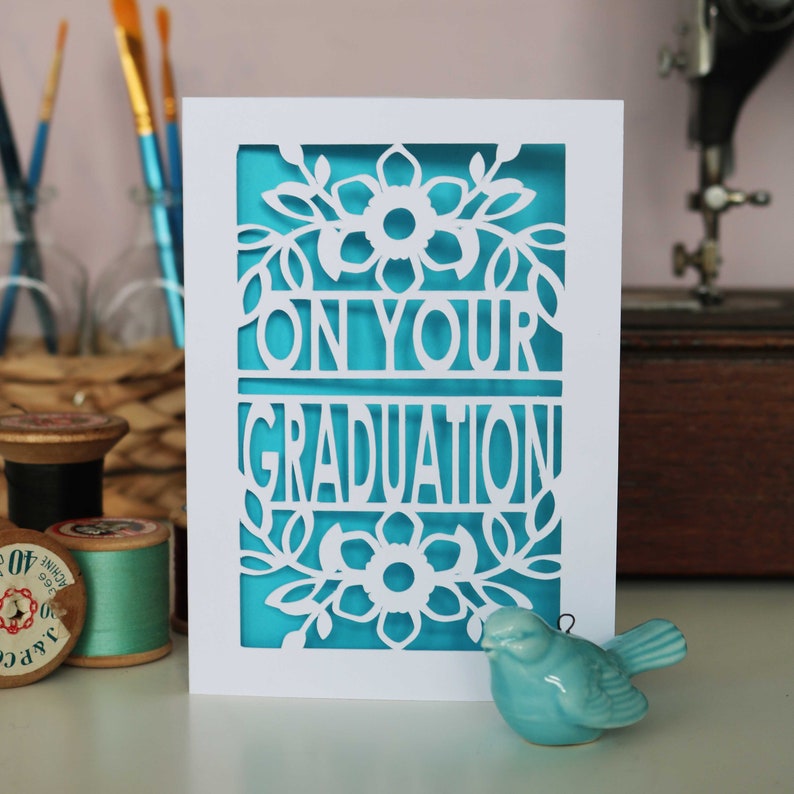 Papercut Graduation Card SVG for Laser Cutting or Cricut DIY Insert ...