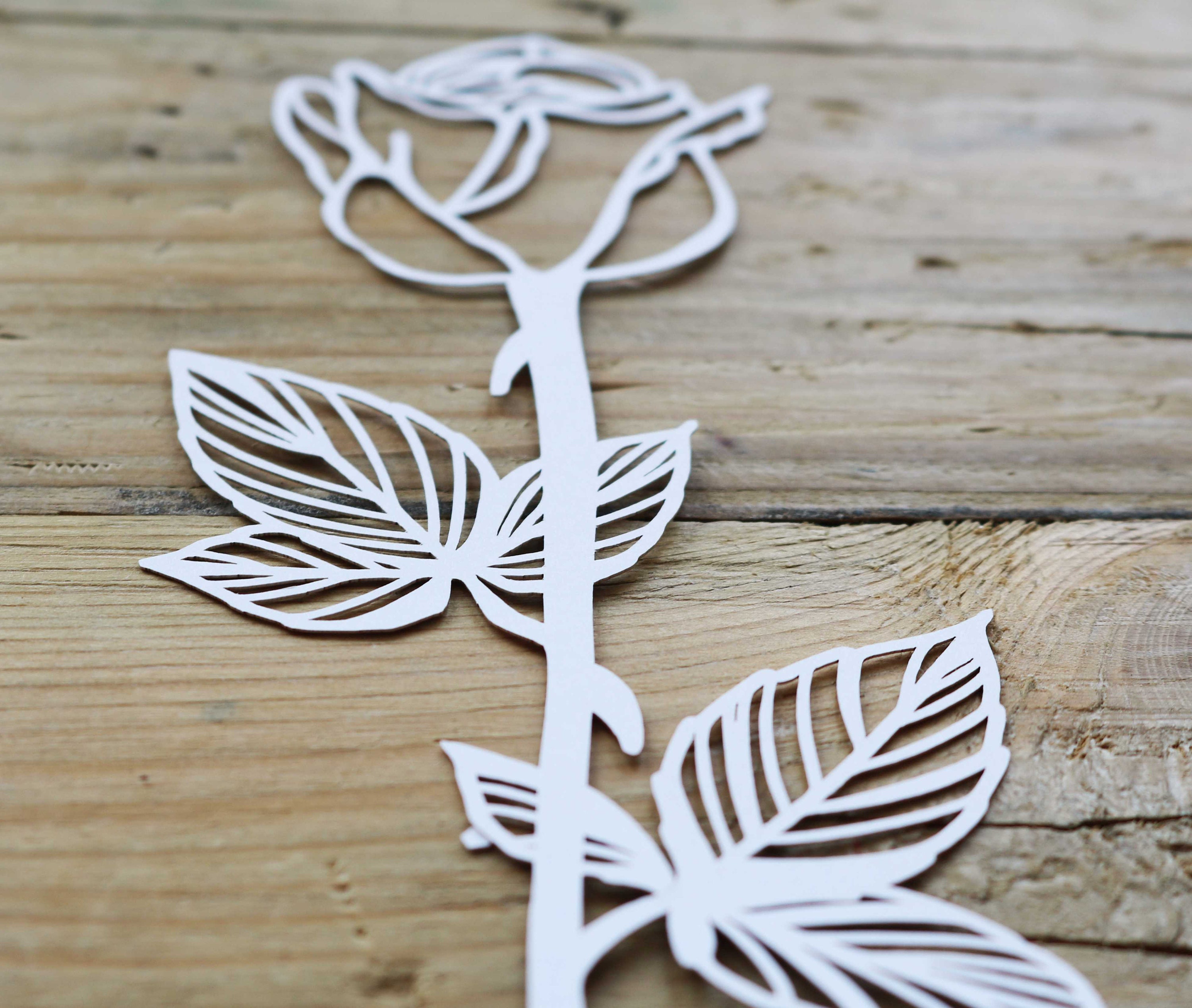 Rose Papercut Template for Commercial Use Flower for Birthday - Etsy