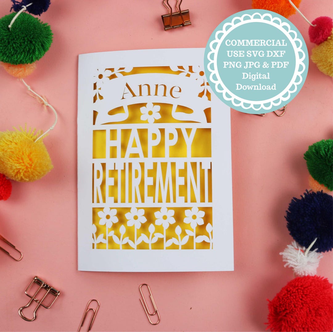 Retirement Card SVG for Cricut Insert Card - Etsy