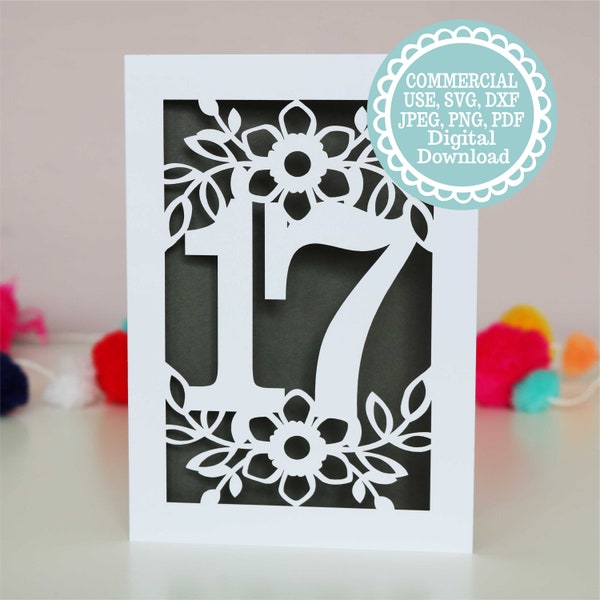 17th Birthday Svg - Etsy