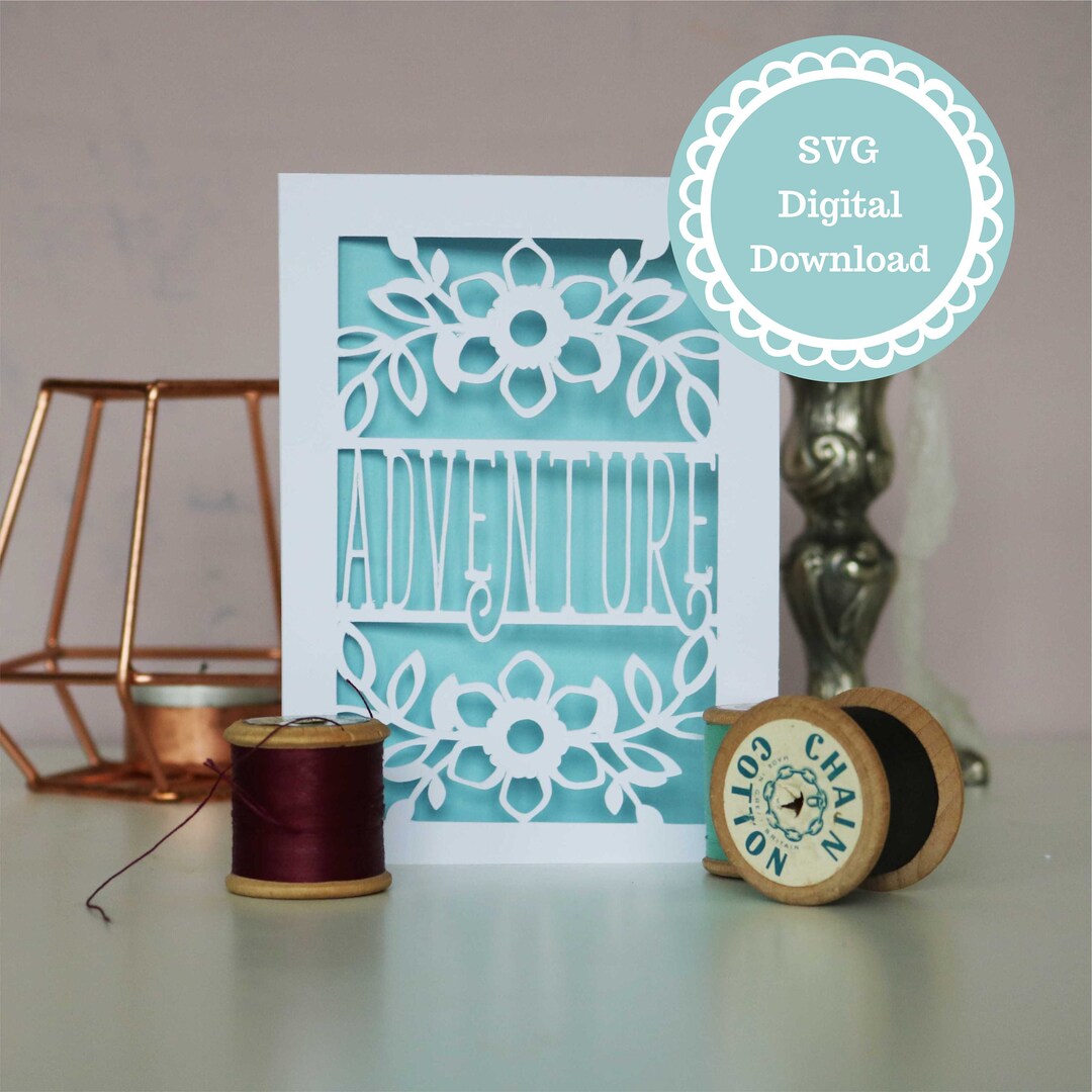 SVG COMMERCIAL Use Adventure Card Papercut Template, PDF File for ...