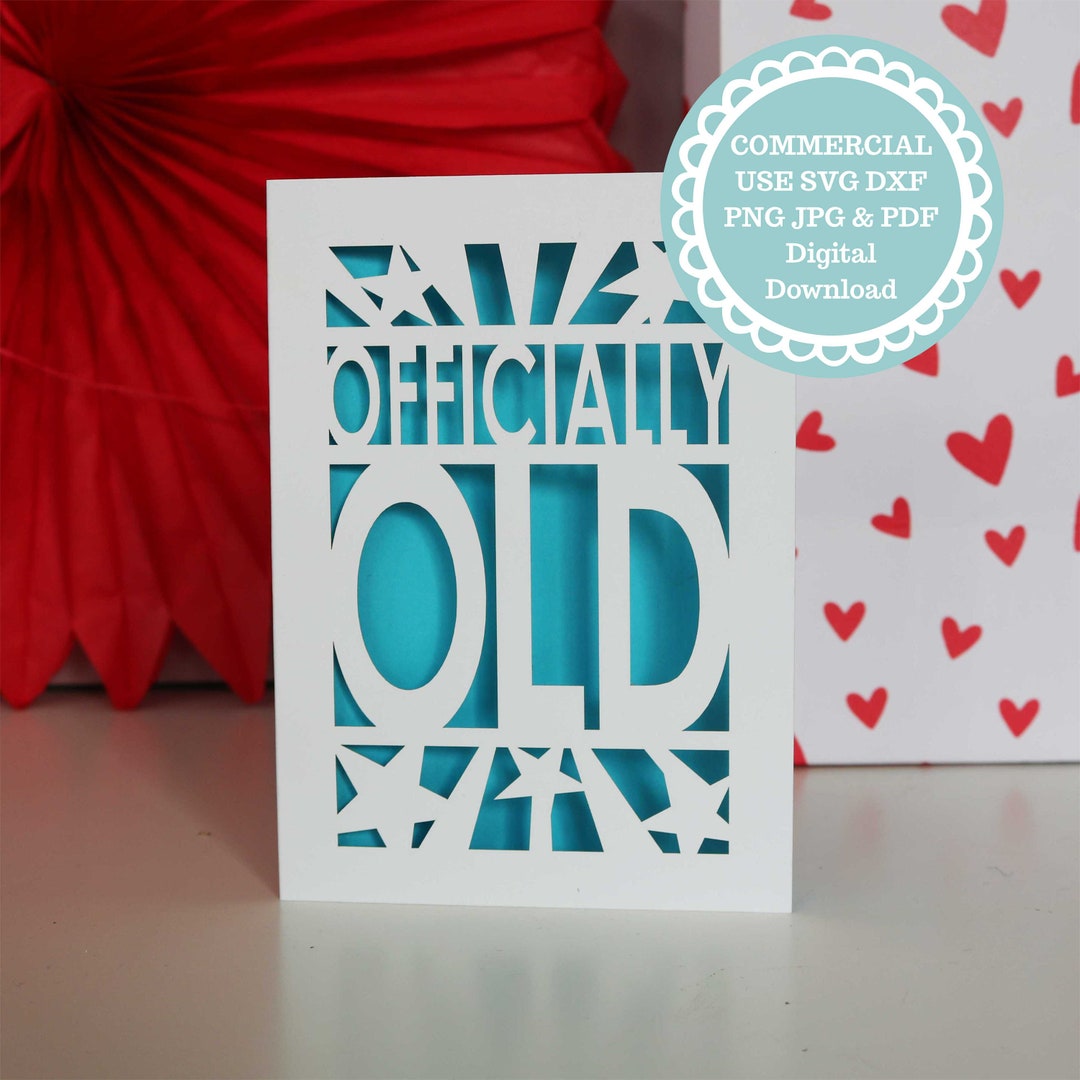 COMMERCIAL USE Funny Birthday Card SVG Papercut Template, File for ...