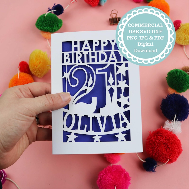 21 Birthday Card Cricut - Etsy UK