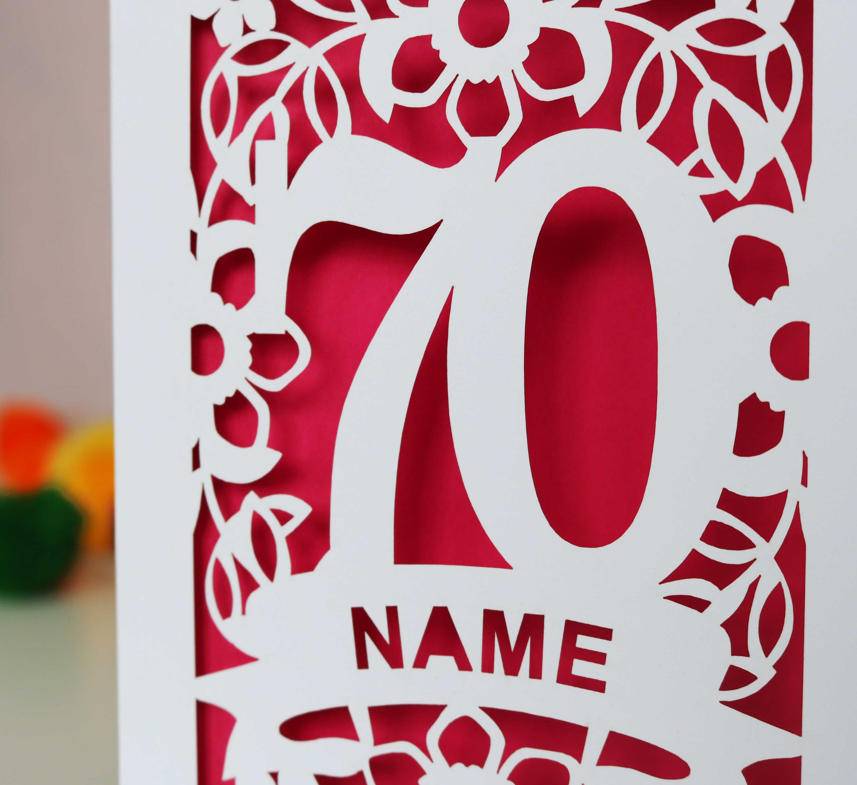 70th Birthday Card SVG for Cricut or Laser Cutting - Etsy