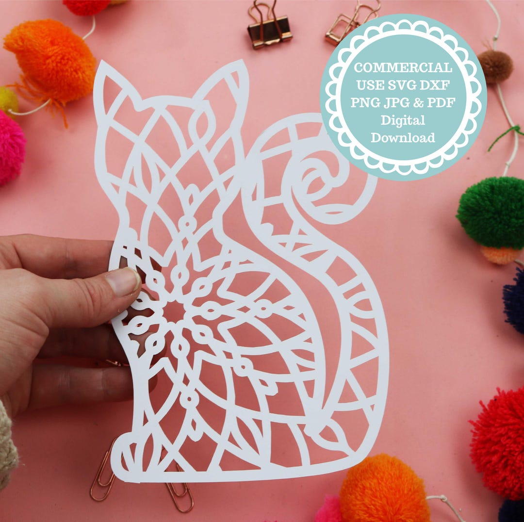 Papercut Cat Template SVG or PDF - Etsy