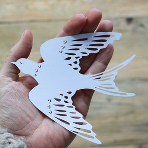 SVG PNG PDF Bird Papercut, Digital Download File for Laser, Hand ...