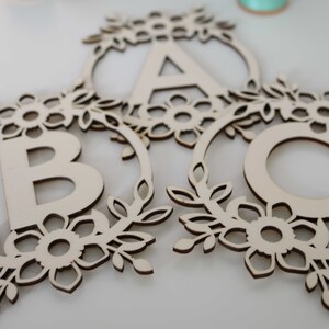 SVG PNG PDF Commercial Use Floral Wreath Decorative Letter, Alphabet ...