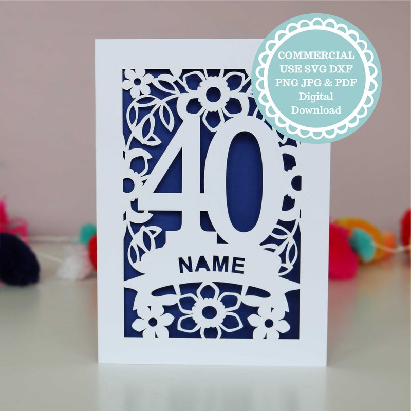 40th Birthday Card - Etsy
