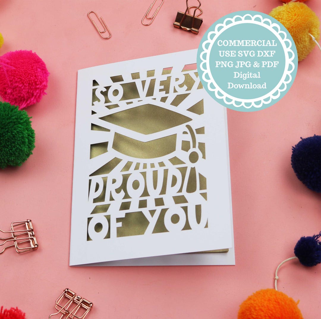 Cricut Graduation Card SVG File for Commercial Use - Etsy