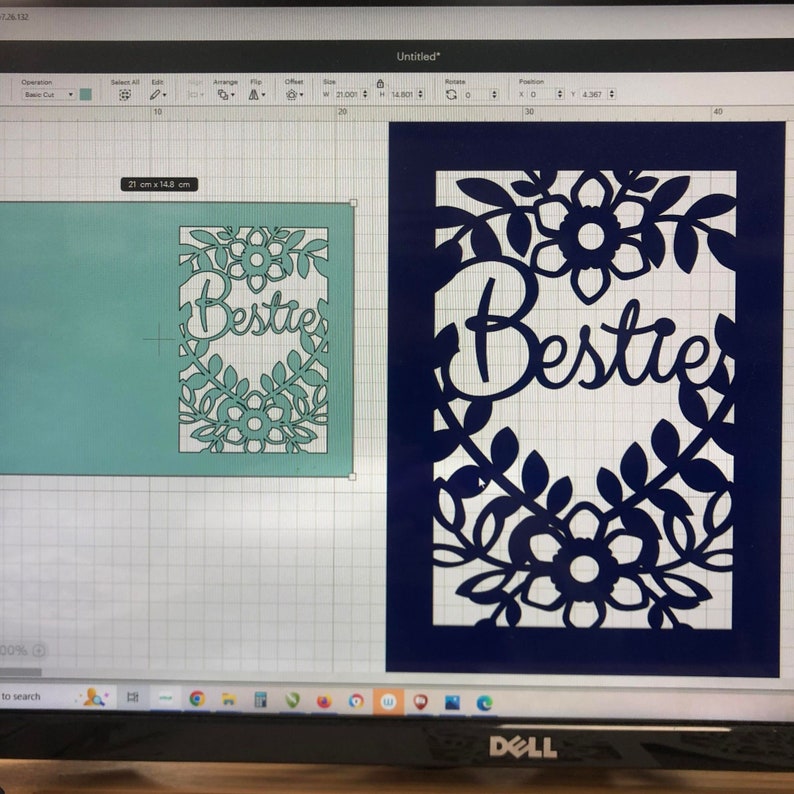 SVG PDF Bestie Card Papercut Template SVG File for Cricut - Etsy