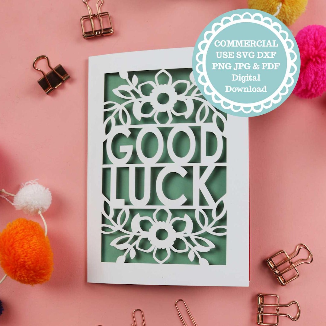 Good Luck Card SVG File for Cricut or Laser Cutting - Etsy Australia