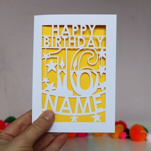 16th Birthday Card Papercut Template SVG for Cricut Insert Cards - Etsy