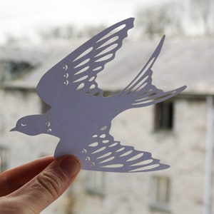 SVG PNG PDF Bird Papercut, Digital Download File for Laser, Hand ...