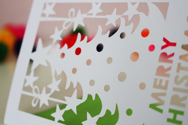 Christmas Card Template for Cricut or Laser Cutting, SVG - Etsy