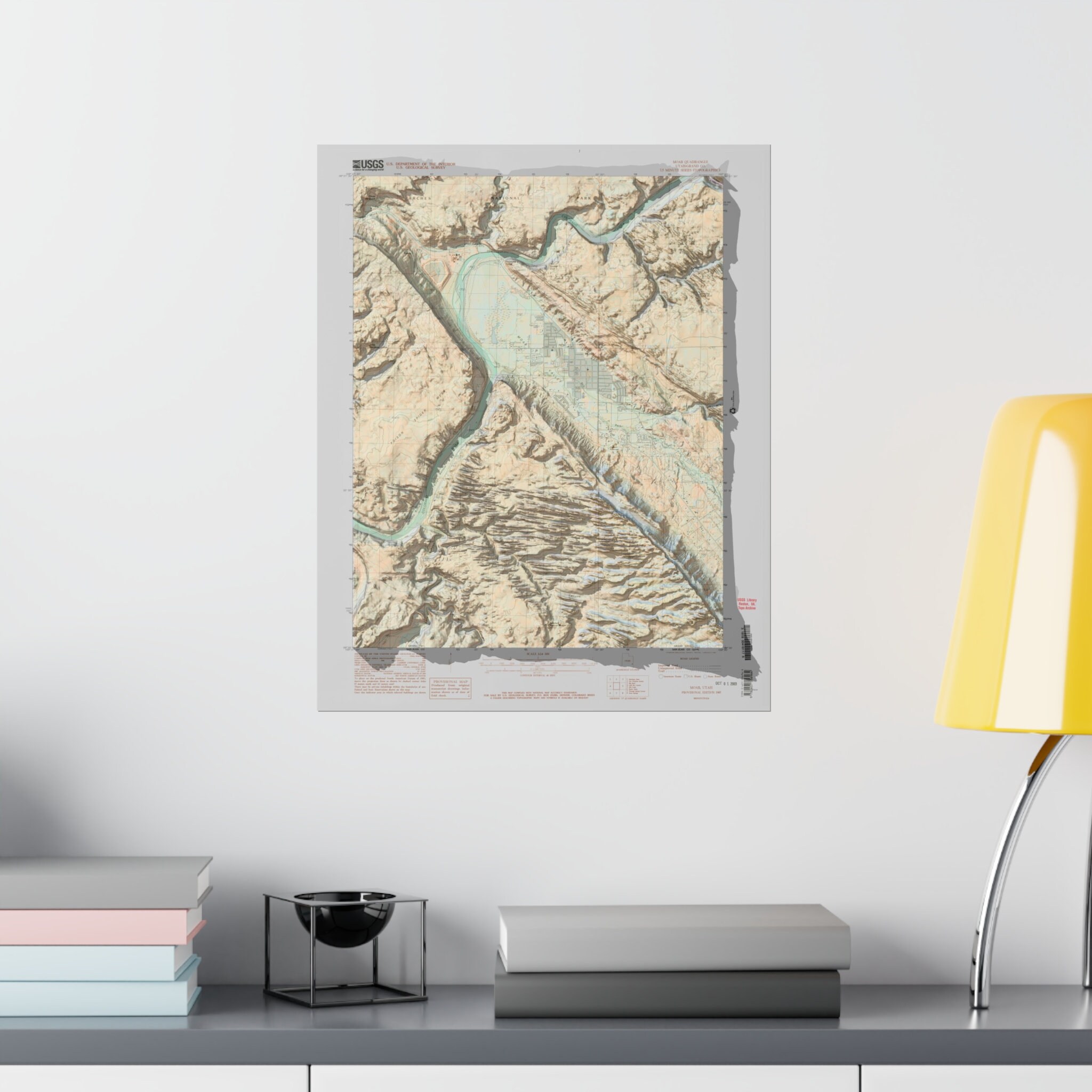 Moab, Utah USGS Topography Map | Gift Map - Etsy