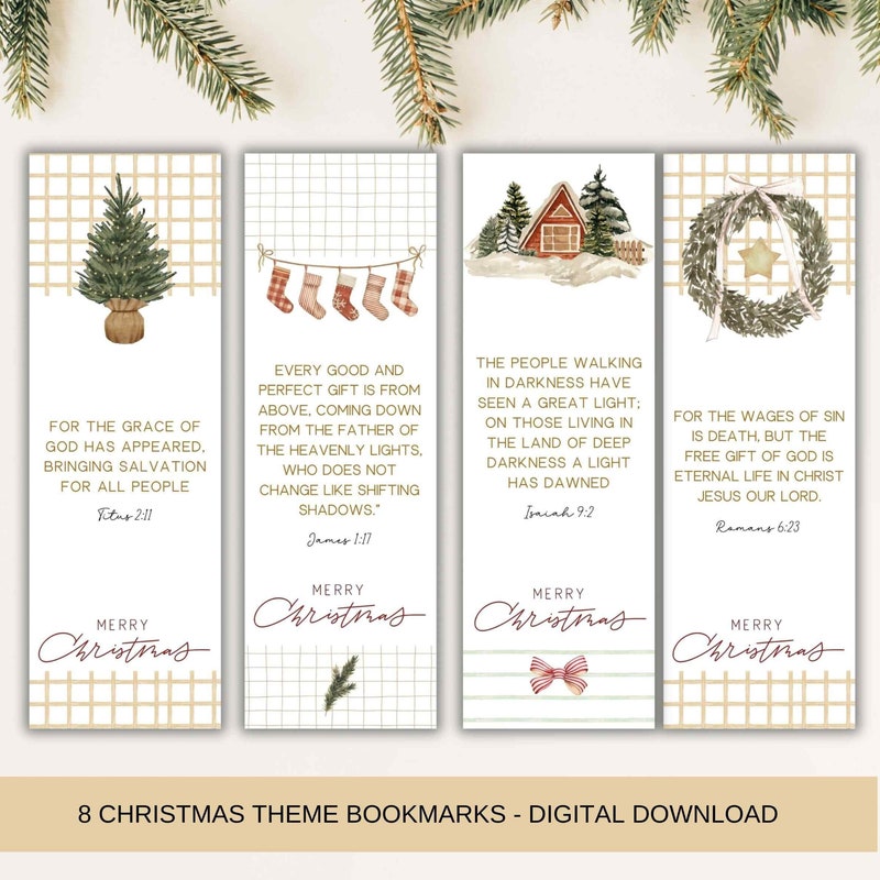 Christmas Bookmarks - Etsy