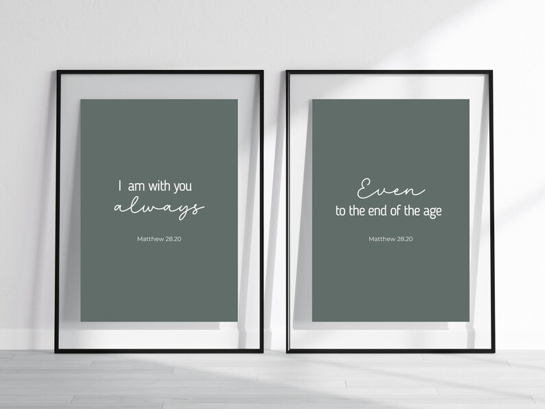 Minimalist Bible Verse Print, Modern Christian Wall Art (digital ...